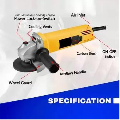 100mm Angle Grinder 950W 11000 RPM with Cutting Blade | Heavy Duty ...