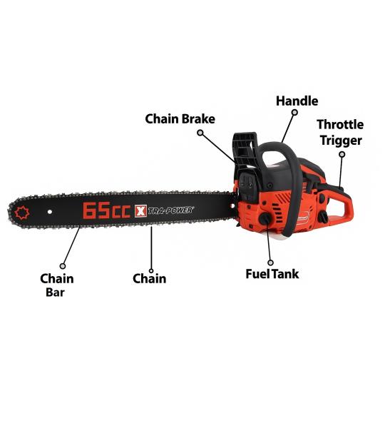 Xtra Power XPT 469 65cc Petrol Chainsaw with 22 Inch Bar – Powerful ...
