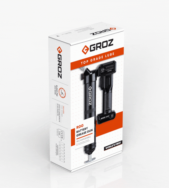 Groz Rechargeable Grease Gun with 3 Times More Power RGG/12L