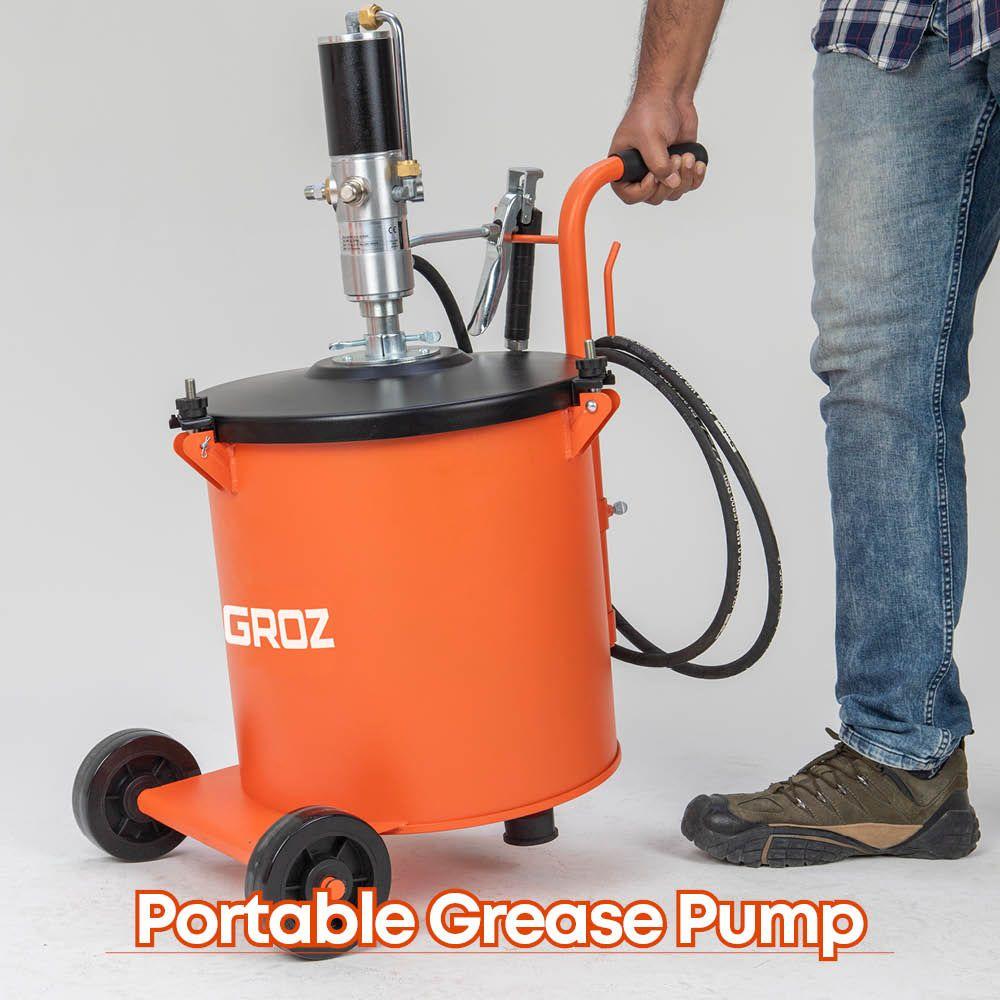 Groz 30Kg Portable Air Operated Grease Pump Bucket (BGRP/30) – Heavy ...