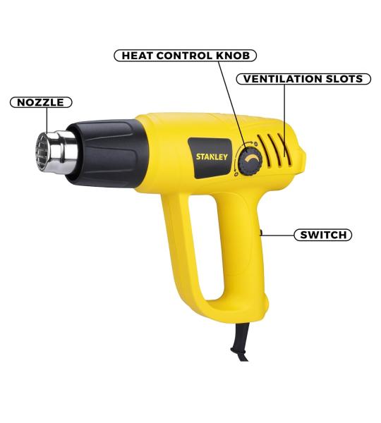 Stanley 2000 Watt Variable Speed Heat Gun (STXH2000) - Powerful Hot Air ...