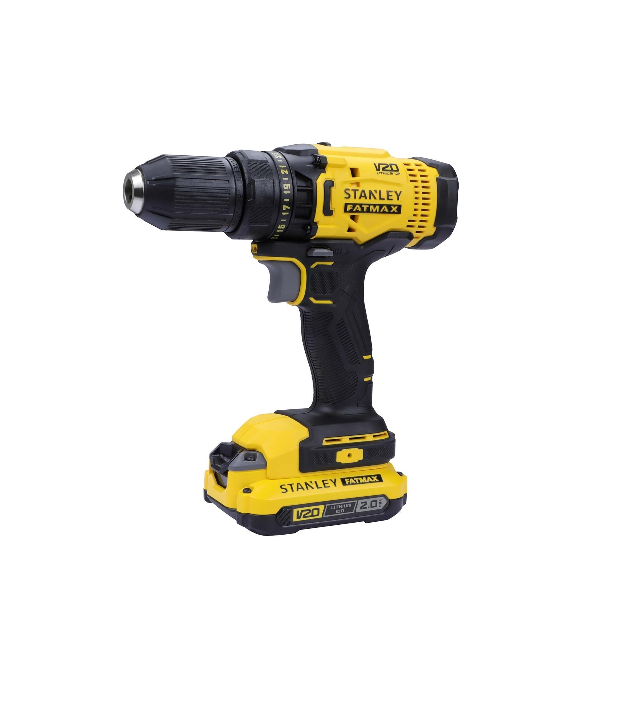 STANLEY 20V Cordless Power Tool | 1900 RPM Battery Operated Drill ...