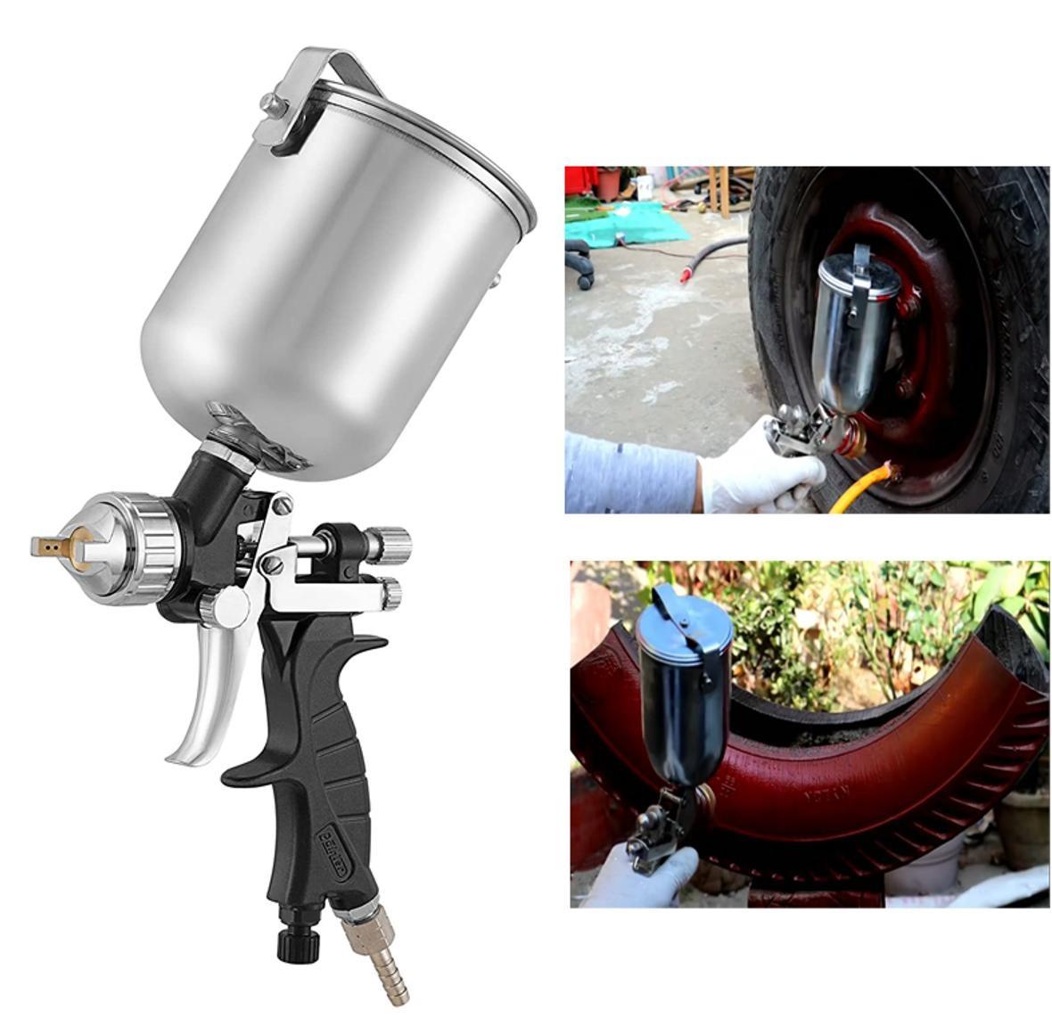 Painter 1 Pint Spray Gun with 550ml Stainless Steel Cup & Air ...
