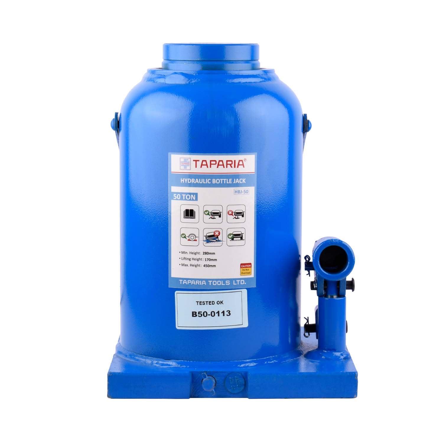 Taparia Hydraulic Bottle Jack 50 Ton HBJ50 – Industrial Heavy Duty ...