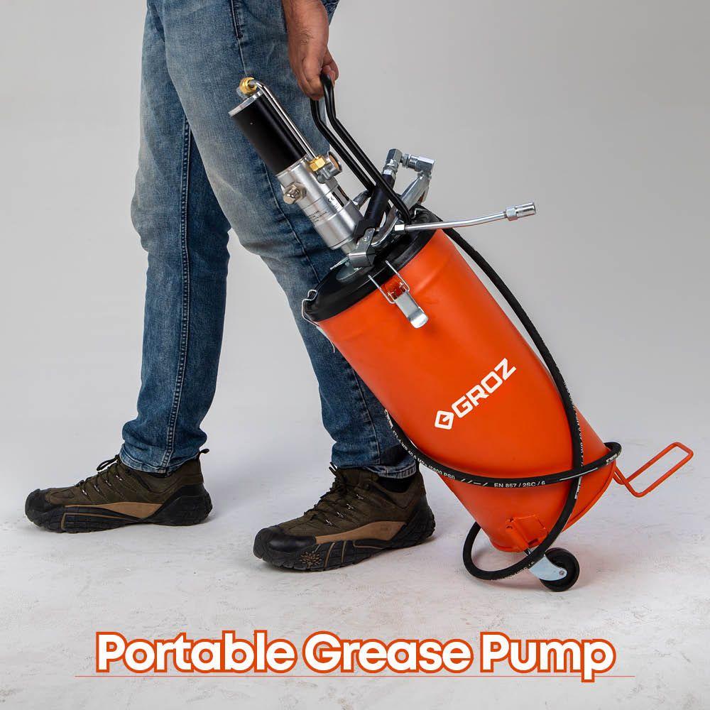 Groz BGRP/15 15Kg Air Operated Grease Pump – 50:1 High Pressure ...